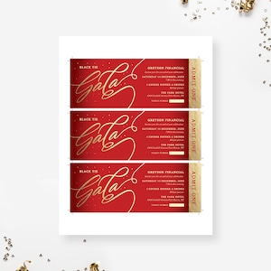 Gala Ticket Editable Template, Admit One Printable Digital Download ...
