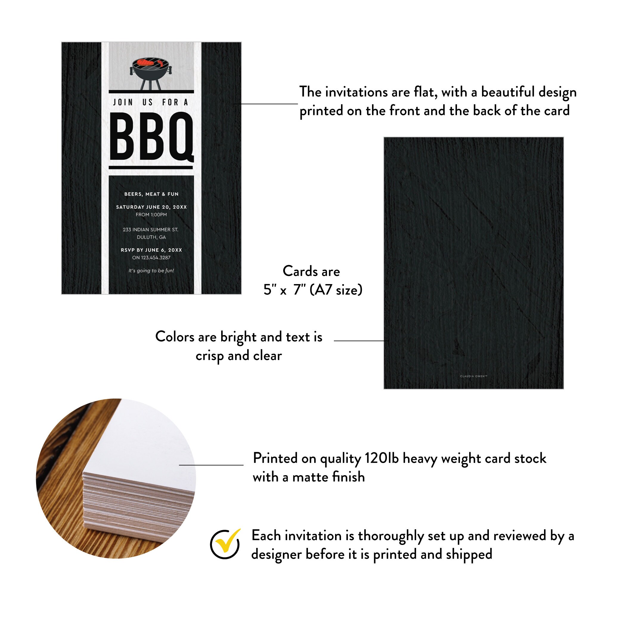 BBQ Party Invitation Card, Summer Barbeque Birthday Invitations ...