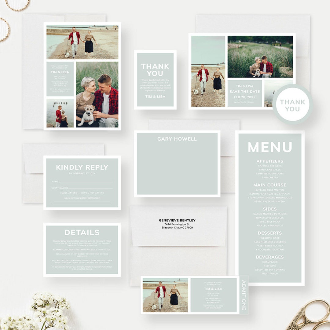 Wedding Photo Invitation Card, Couples Shower Invitations With Picture ...