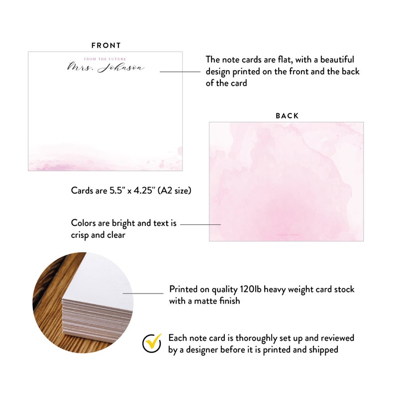 Personalized Bride Note Card Set From the Future Mrs Custom Bridal ...