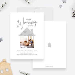 Housewarming Party Invitation With Photo Template, New House Printable ...