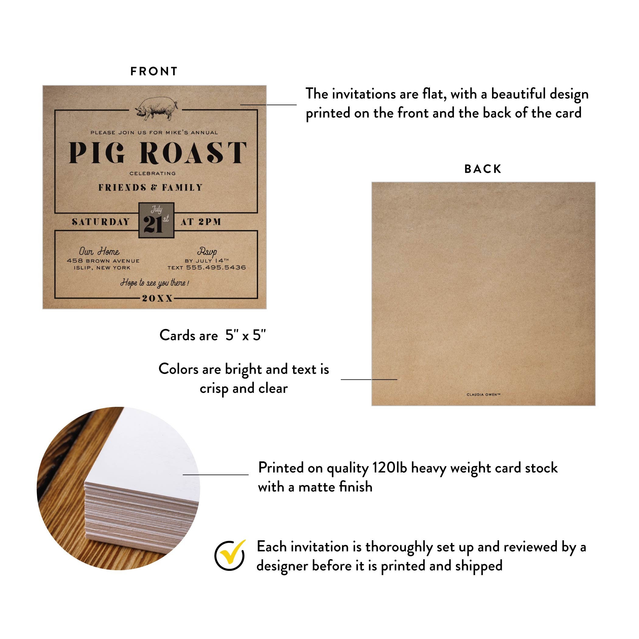 Roast Pig Party Invitation Barbecue Birthday Party, Spit Hog Roast BBQ ...
