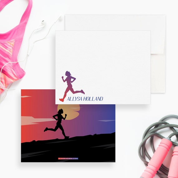 Personalized Runner Note Card Runner Gifts for Women and - Etsy