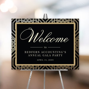 Elegant Welcome Sign Digital Download, Printable Sign Editable Template ...