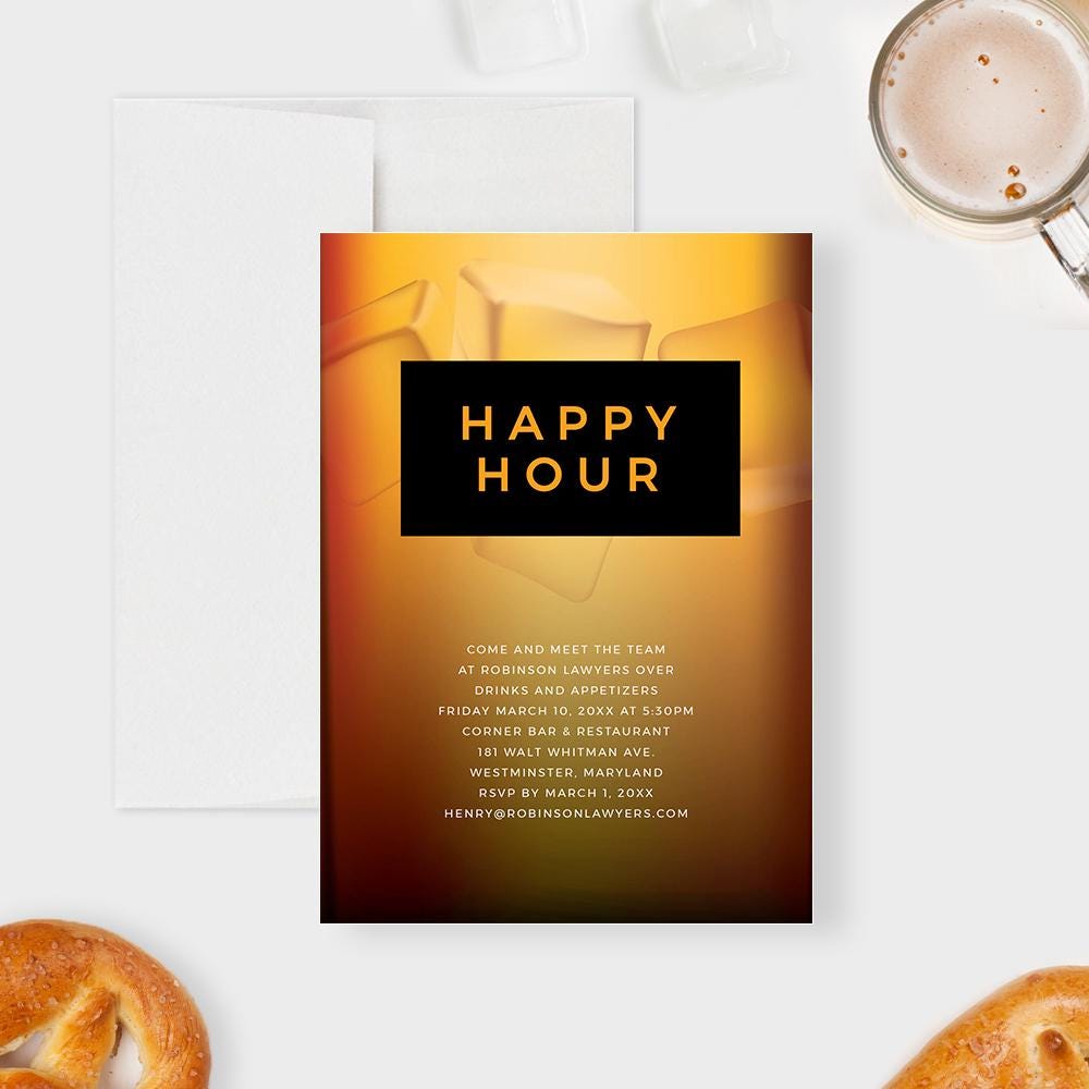 Plantilla de volante de happy hour. Invitación de cumpleaños para ...