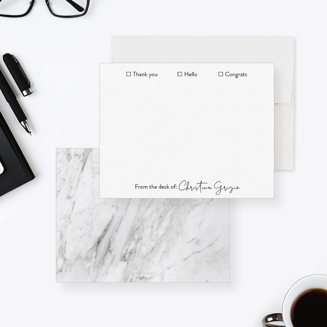 From the Desk of Note Card Personalized, Elegant Stationary for Men and ...