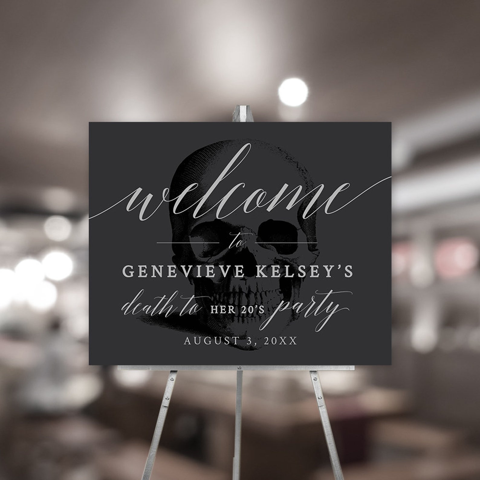 Death to My 20s Party Welcome Sign Editable Template, Funeral for My ...