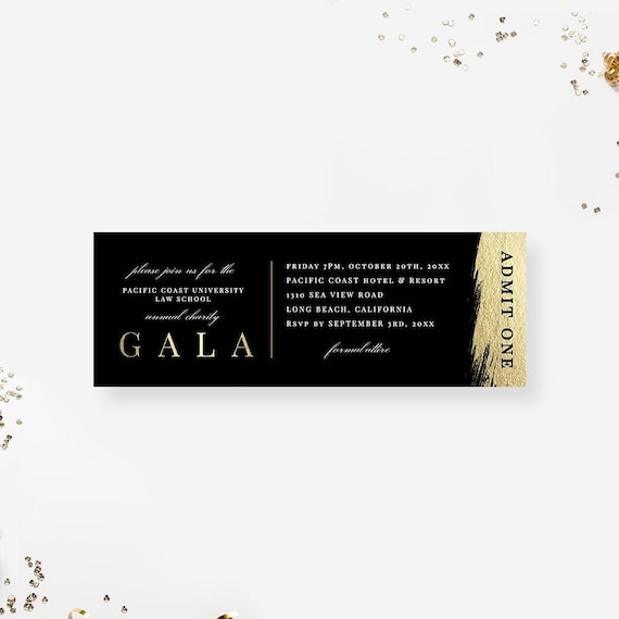 Formal Event Ticket Template