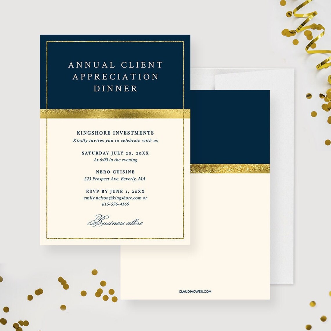 Annual Client Appreciation Dinner Party Invitation Editable - Etsy