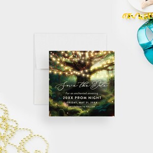 Enchanted Forest Prom Night Party Invitation Card, Classy Enchanted ...
