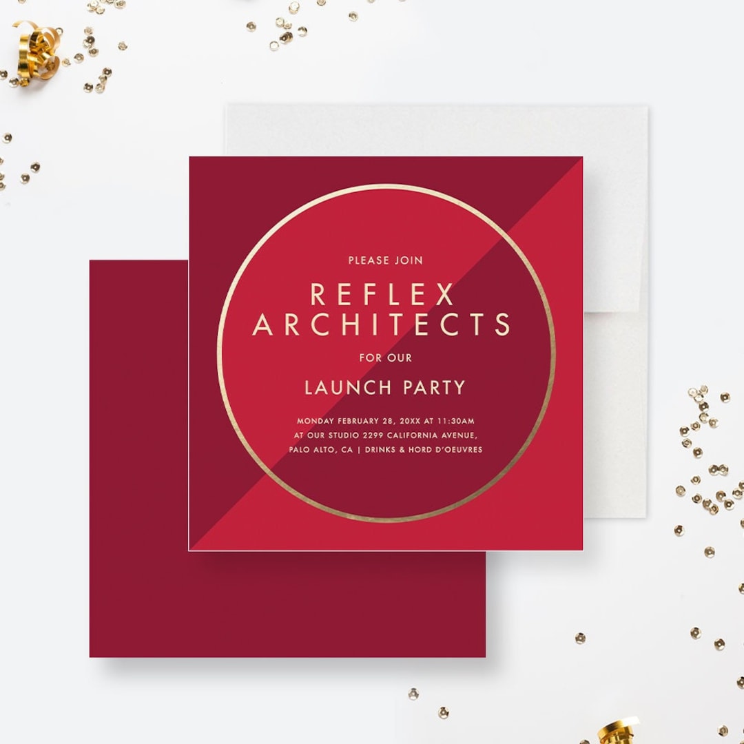 Architecture Firm Launch Party Invitation, Business Grand Opening ...