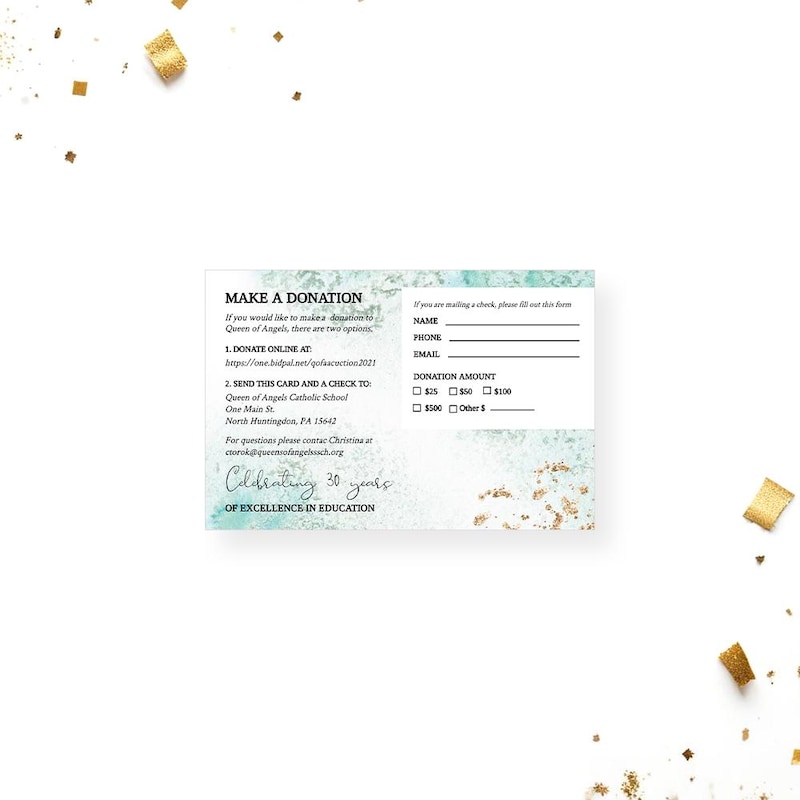 Donation Card - Etsy