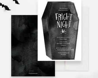 HALLOWEEN PARTY INVITATION Fright Night Invite Costume - Etsy