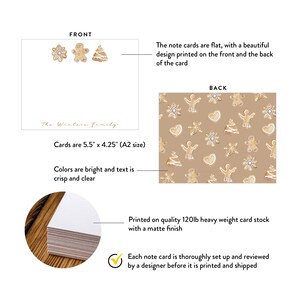 Gingerbread Note Cards With Envelopes, Holiday Thank You Notes ...