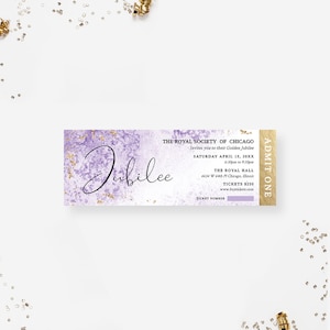 Jubilee Editable Ticket Template Ticket Invitation, Admit One Printable ...
