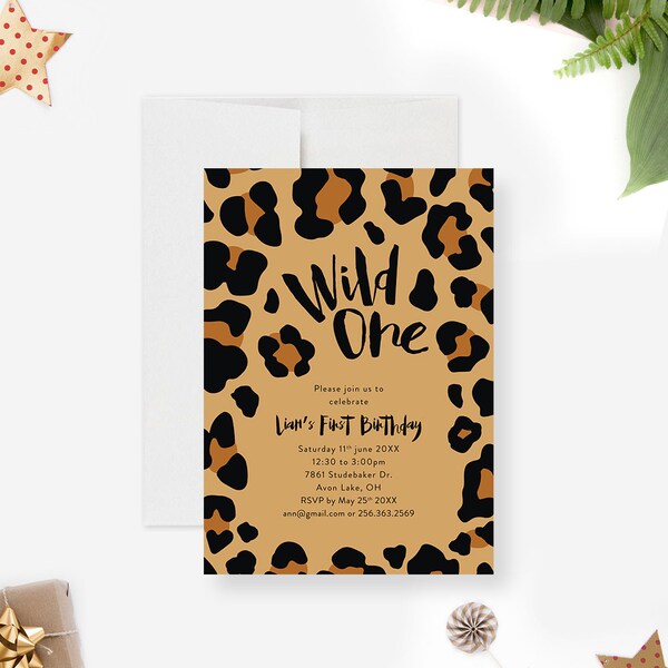 Leopard Print Invitations - Etsy