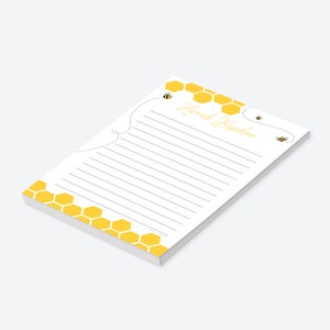 Personalized Bee Notepad for Children, Honey Bee Stationary Notepad Set ...