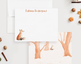 Woodland Party Animals Personalized Thank You Cards and - Etsy