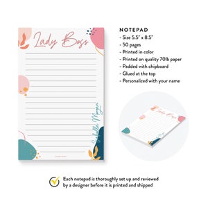 Lady Boss Notepad to Do List, Personalized Feminist Gifts, Boss Lady ...