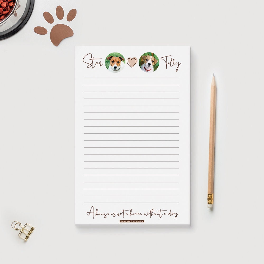 Personalized Dog Notepad With Photo Dog Lover Gifts Pet | Etsy