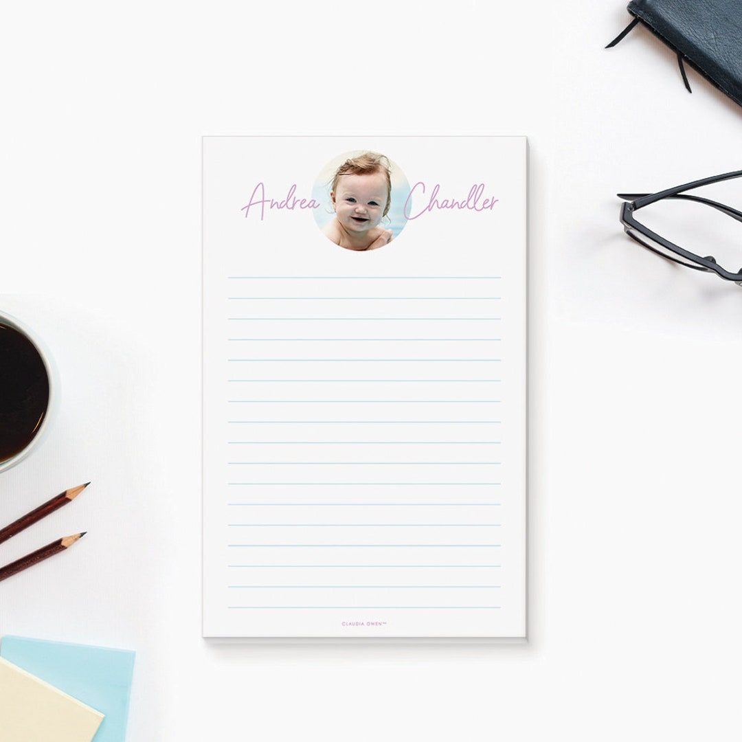 Personalized Photo Notepad, Custom Baby Shower Gift Stationery Writing ...
