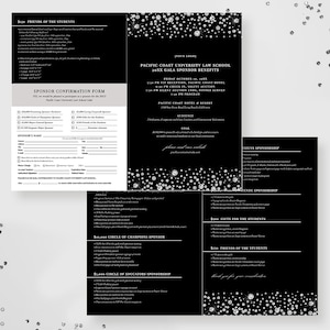 Diamond Gala Party Invitation Template, Business Sponsorship Form ...