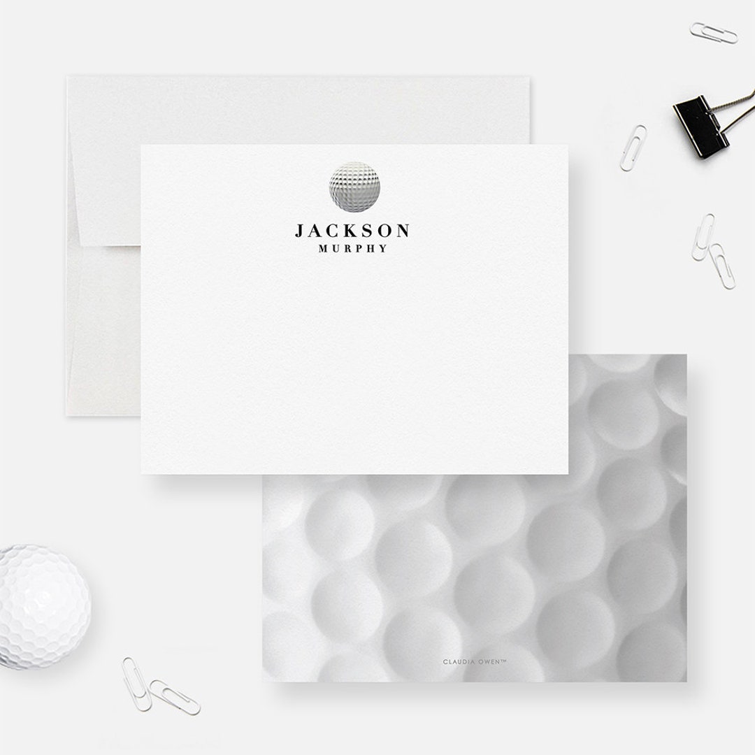 Personalized Golf Note Card Set, Golf Thank You Notes Sports Set of ...