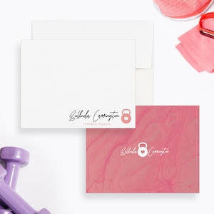 Fitness Coach Gifts, Personalized Personal Trainer Note Card, Custom ...