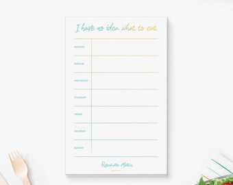Weekly Meal Planner Notepad for Family, Kitchen Notepad for Home, Meal ...