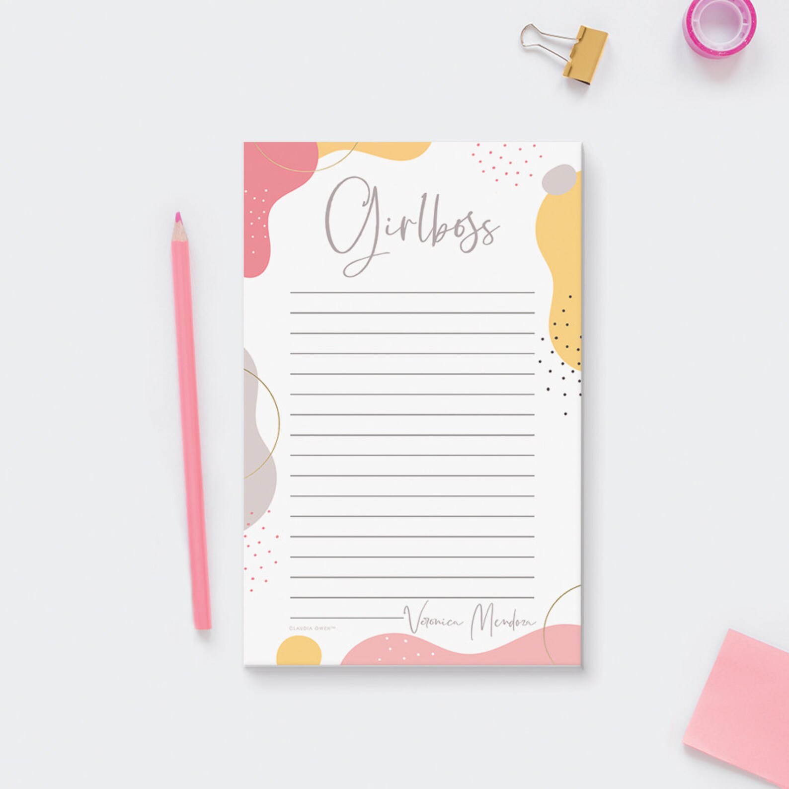 Girl Boss Notepad to Do List Planner, Personalized Boss Lady Planner ...