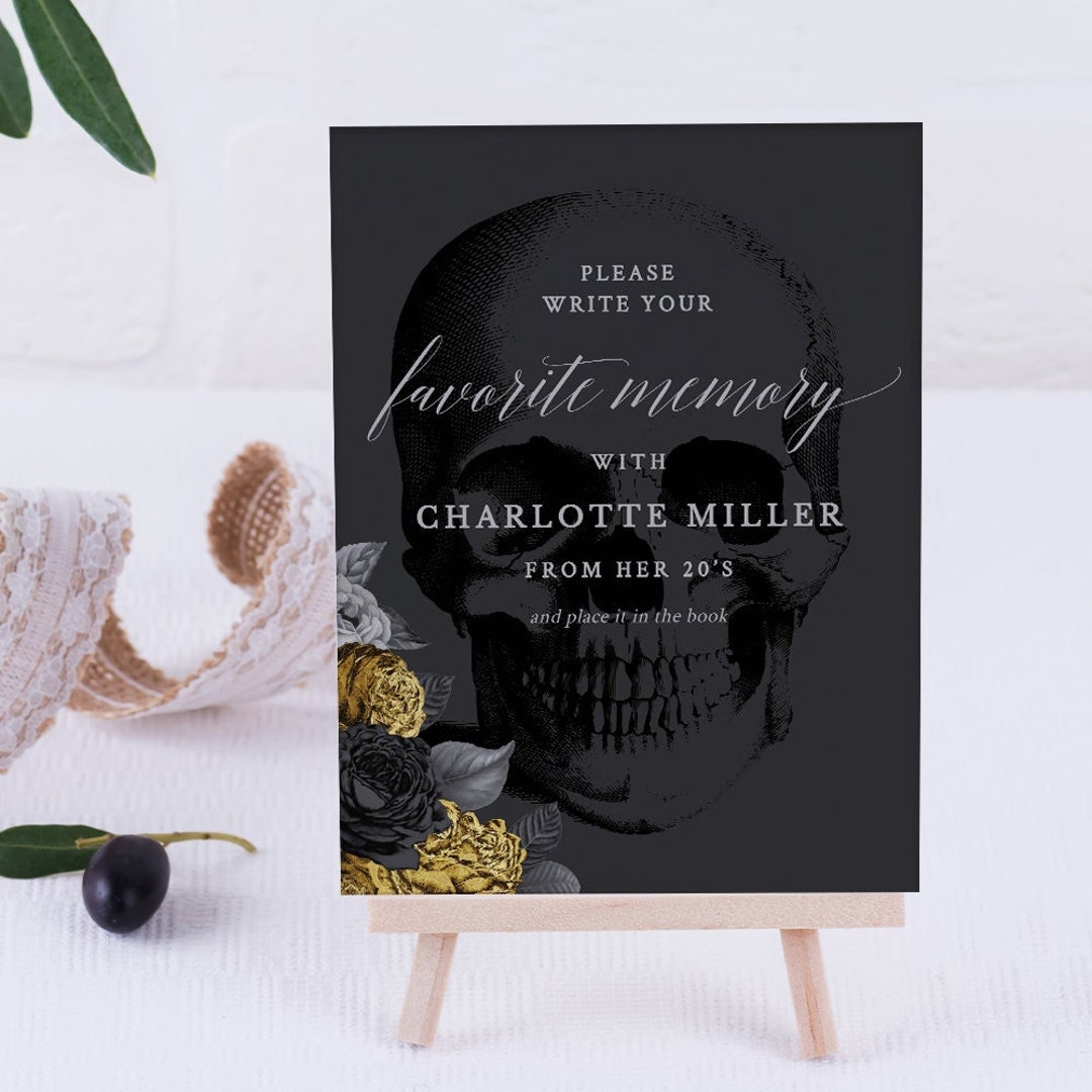 Share a Memory Sign Editable Template, Death to My 20s Poster Digital ...