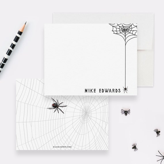 Spider Note Card Personalized Kid's Note Card Set Boy - Etsy