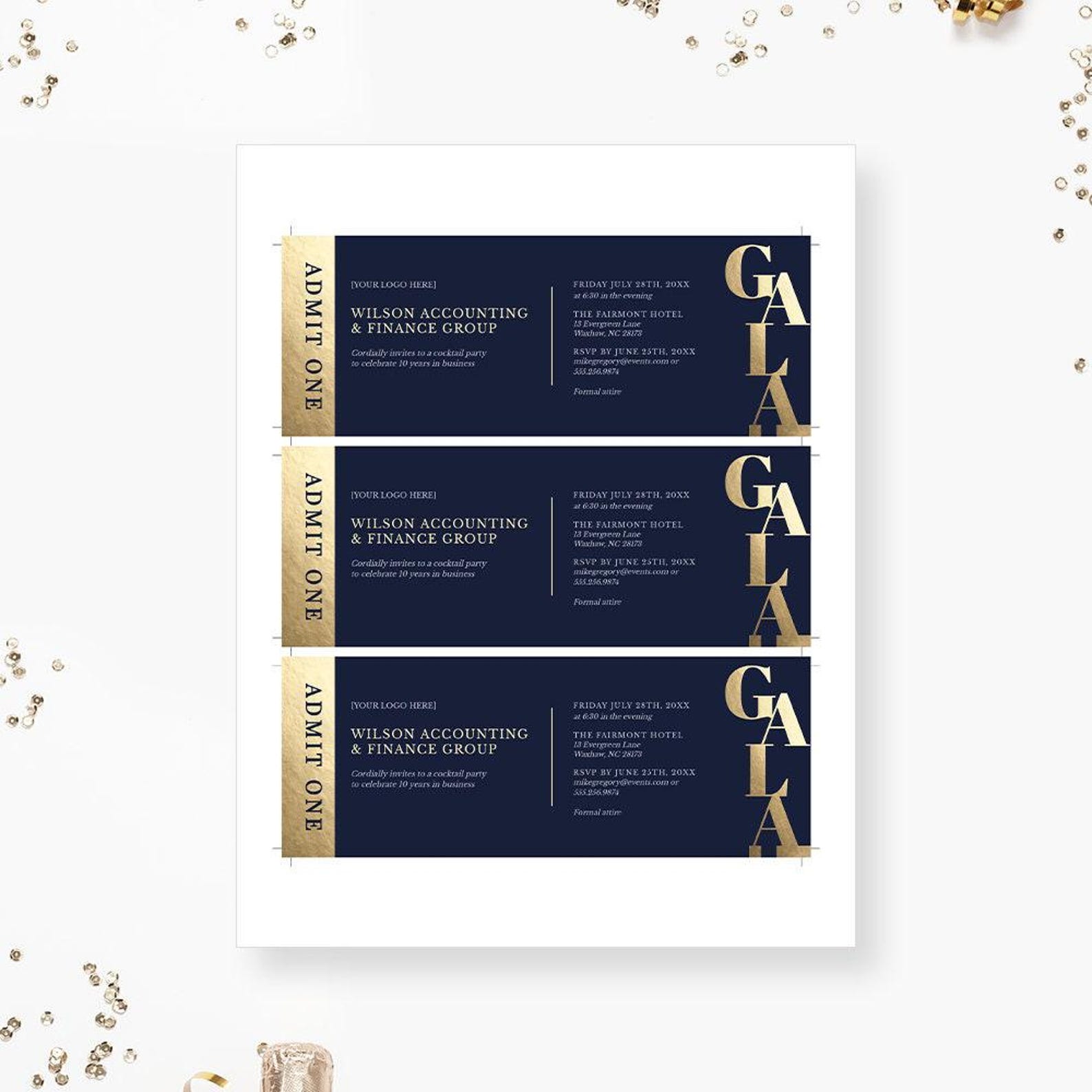 Gala Printable Invitation Digital Download Business Fundraiser ...