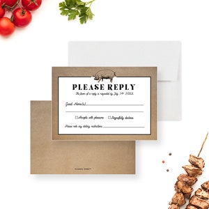 Roast Pig Party Invitation Barbecue Birthday Party, Spit Hog Roast BBQ ...