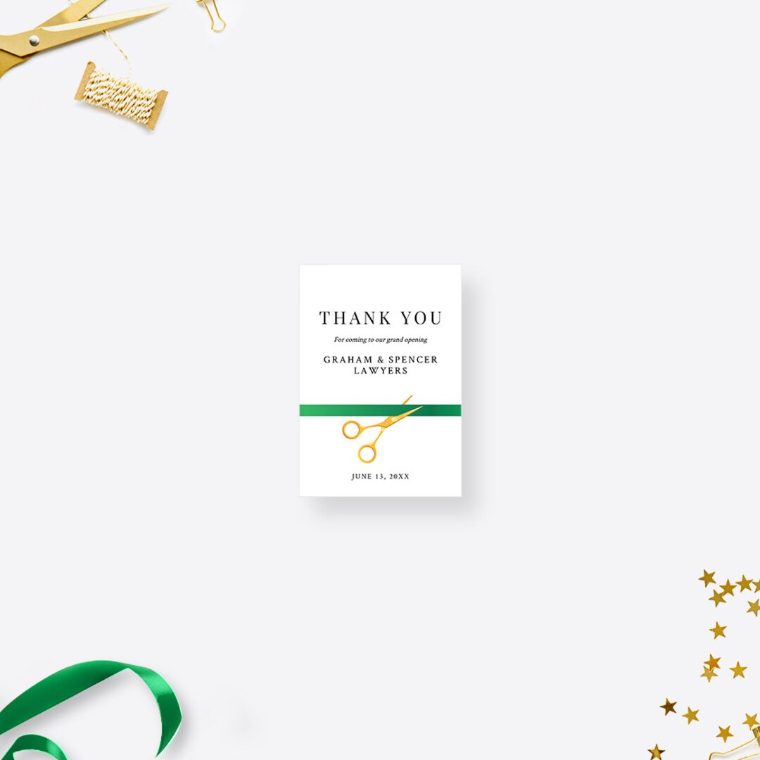 Grand Opening Thank You Favor Card Editable Template, Thank You Gift ...
