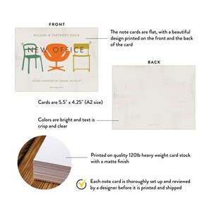 New Office Printed Announcement Cards, Personalized We're Moving ...