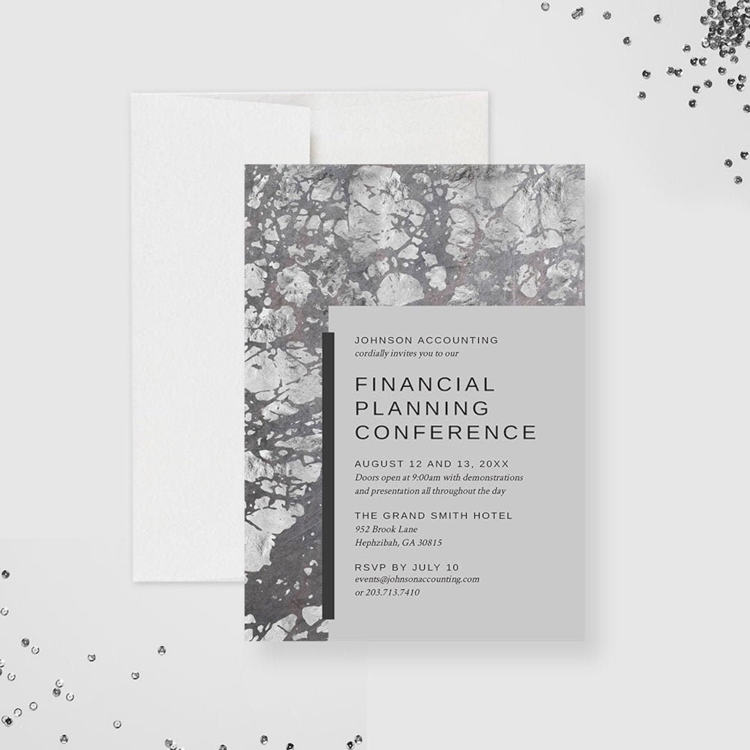 Conference Invitation Editable Template, Business Event Digital ...