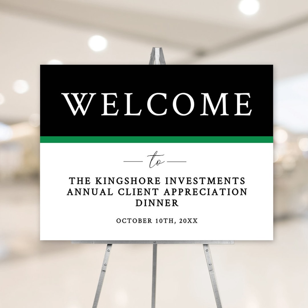 Printable Welcome Sign, Business Sign Editable Template, Personalized ...