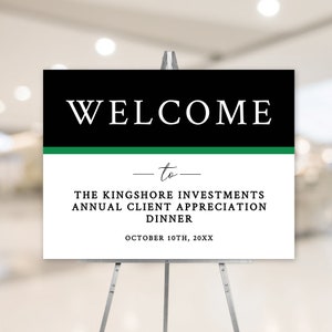 Printable Welcome Sign, Business Sign Editable Template, Personalized ...