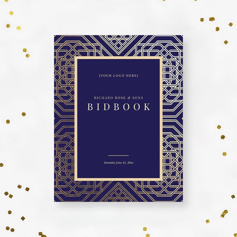 Company Gala Invitation Template Editable Corporate Event Set Navy Gold ...