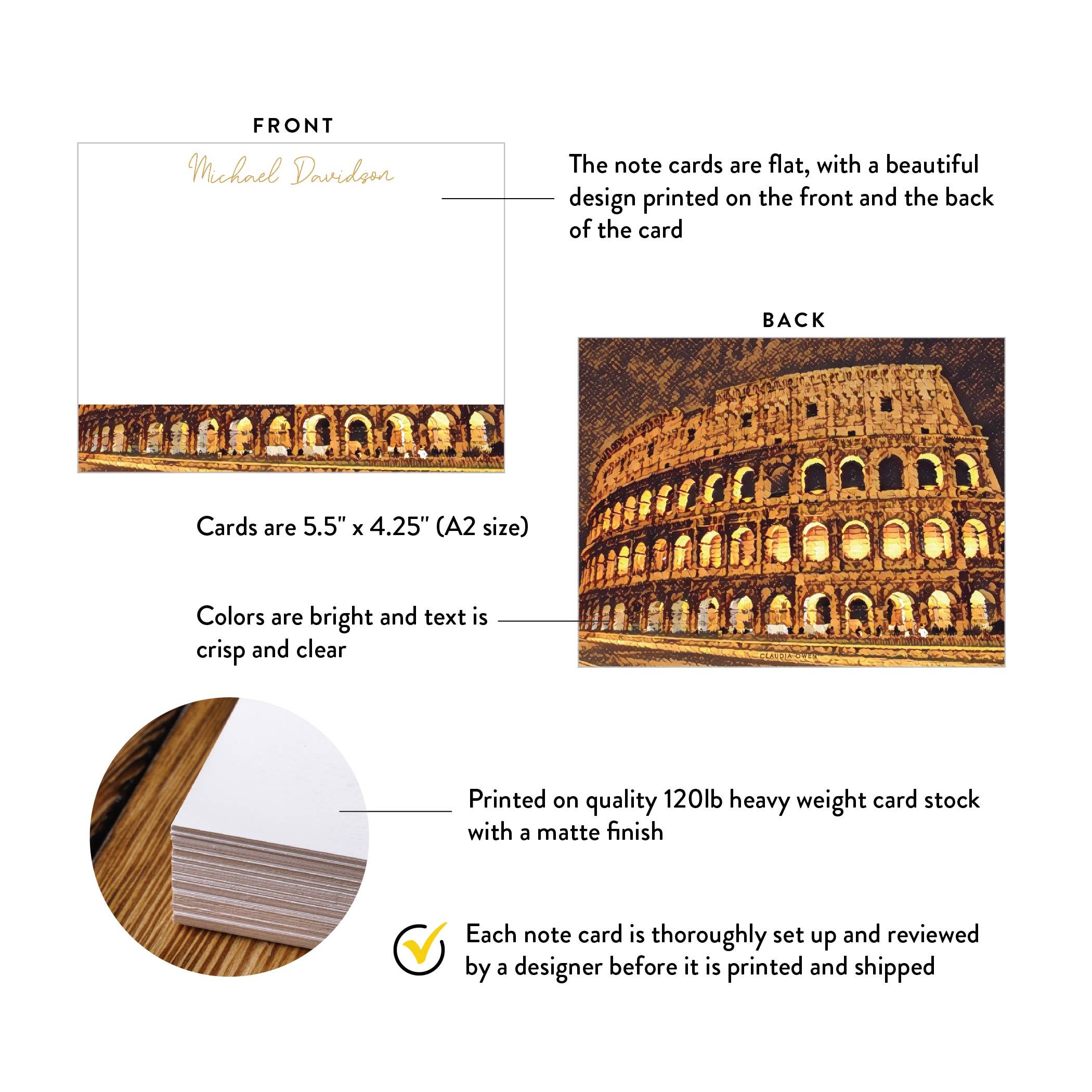 Colosseum Note Cards, Travel Lover Gifts, Italy Thank You Cards, Travel ...