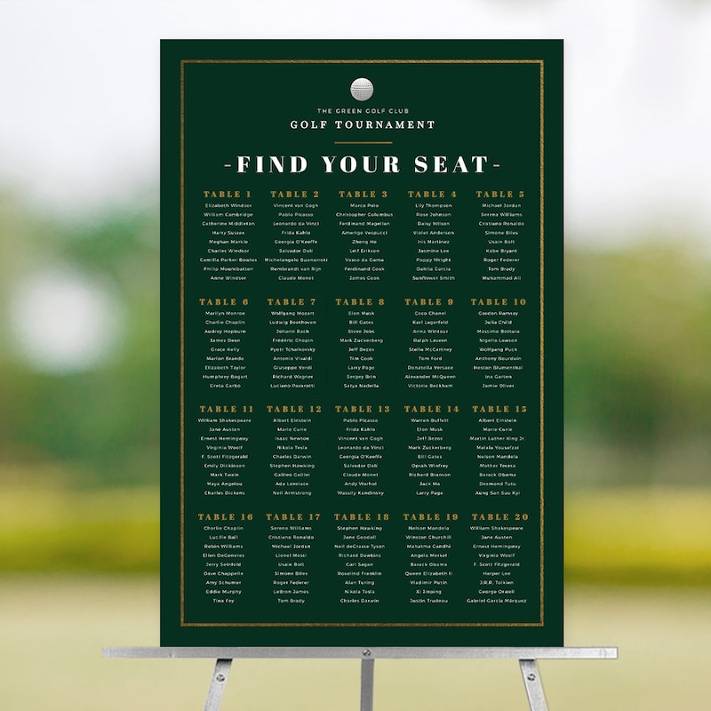 Table Seating Chart - Etsy