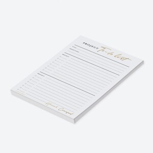 Project to Do List Notepad, Personalized Work Planner, Project Tracker ...
