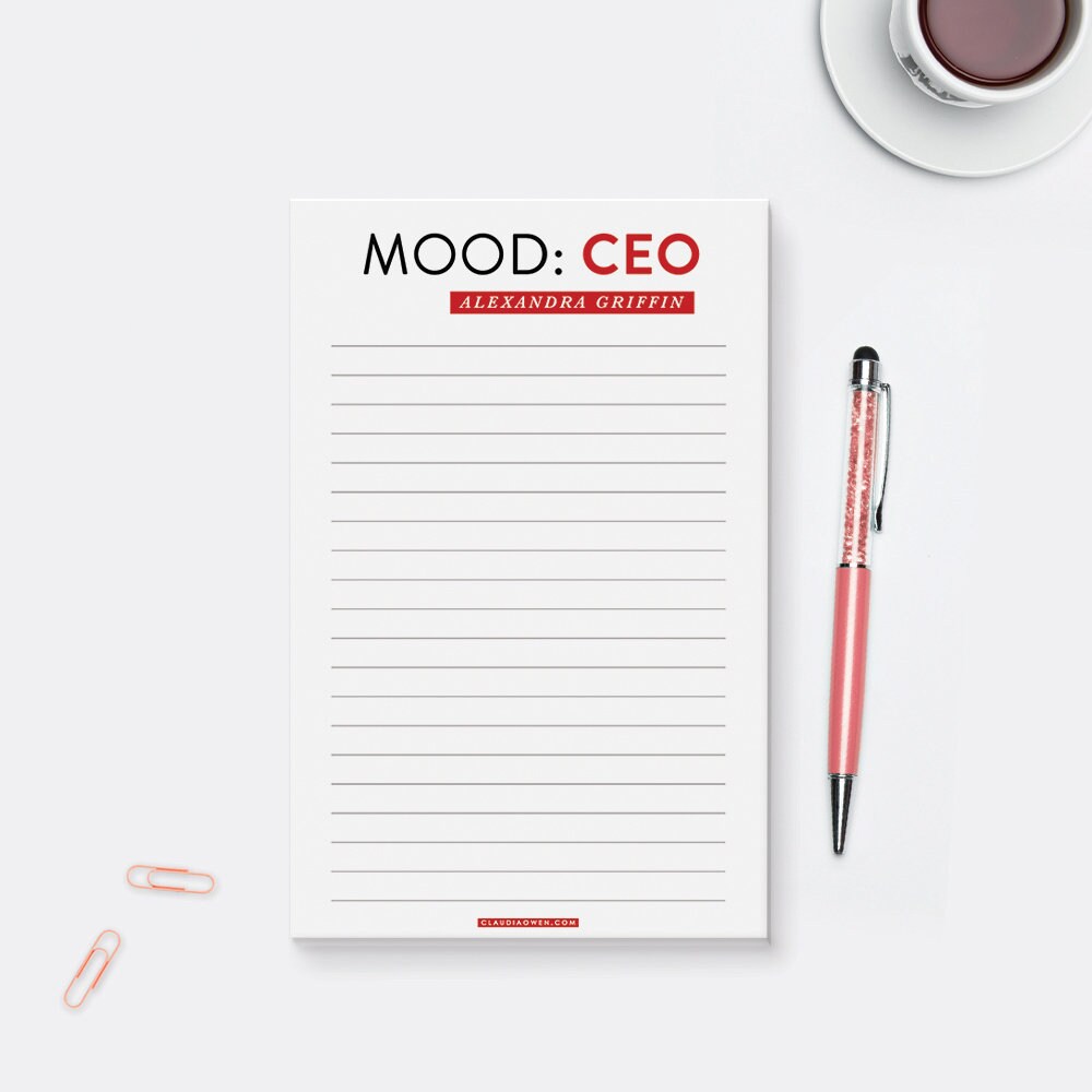 Mood Ceo Notepad Personalized Motivational Gifts for Women | Etsy