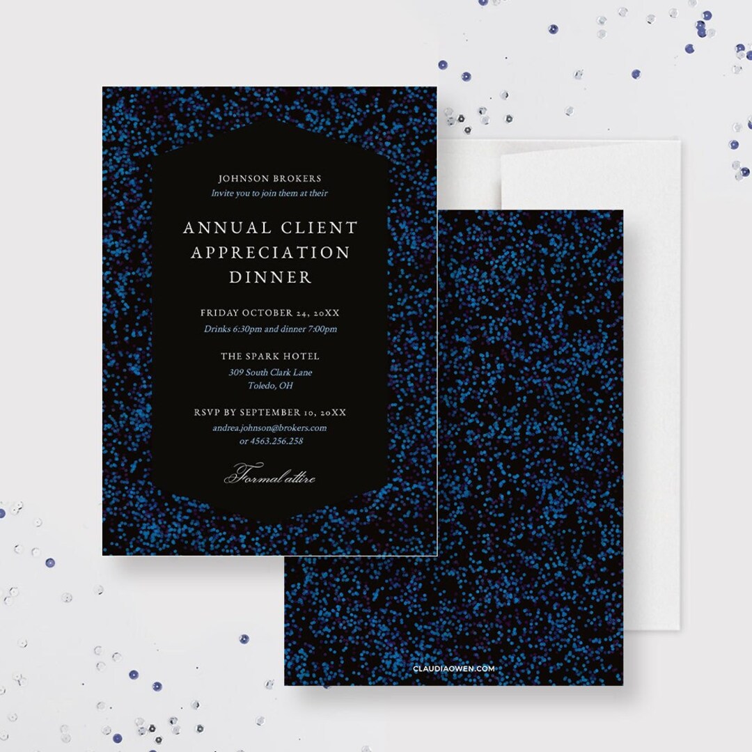Business Annual Client Appreciation Dinner Party Invitation, Corporate ...