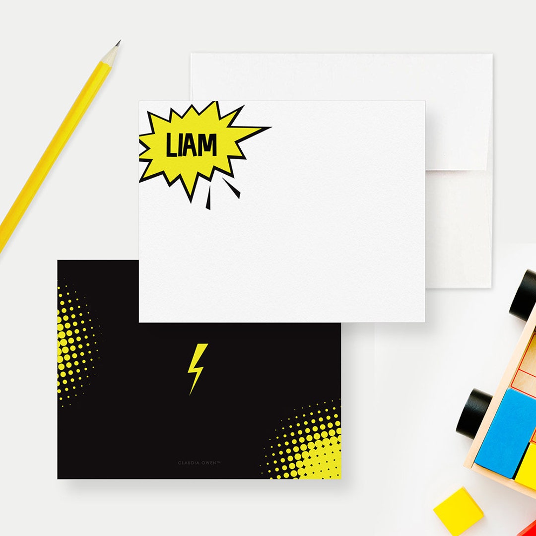 Superhero Note Cards With Envelopes, Birthday Thank You Notes With ...