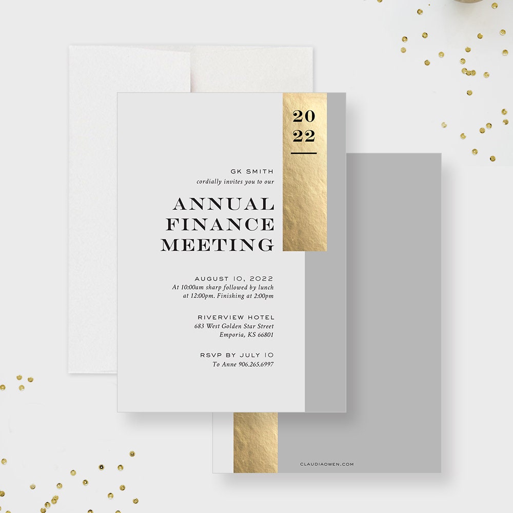 Annual Meeting Invitation Template