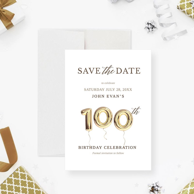 100th Birthday Card - Etsy