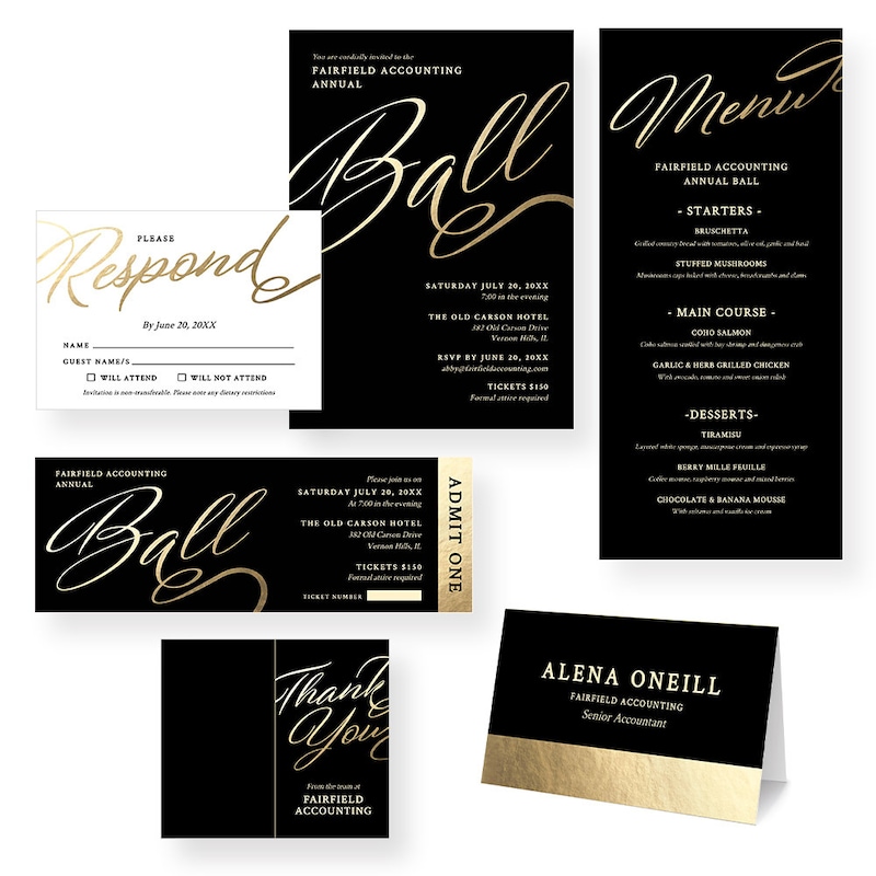 Sneaker Ball Menu - Etsy