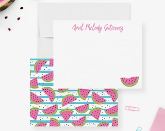 Personalized Watermelon Note Cards Summer Thank You Notes - Etsy